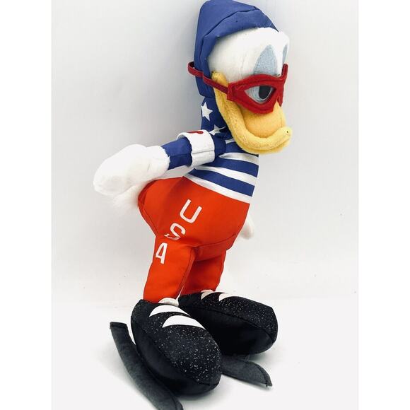 Disney | Toys | Disney Beanbag Plush Speed Skater Donald Usa Olympics ...